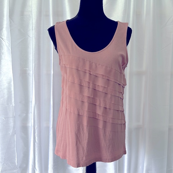 LOFT | Tops | 325 Loft Pink Sleeveless Blouse | Poshmark